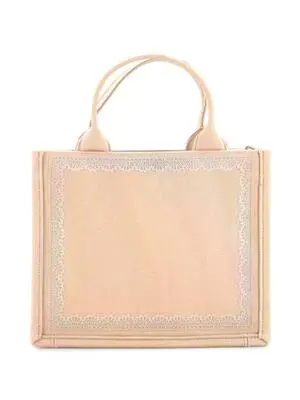 Dior Embroidered Canvas Small Tote Bag With Strap
