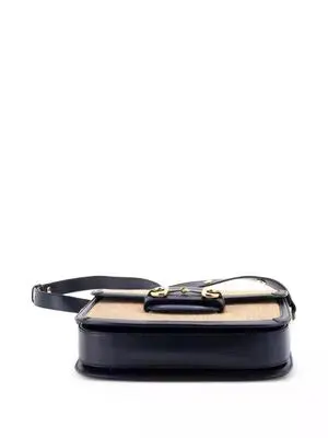 Gucci Horsebit 1955 Canvas And Leather Small Shoulder Bag