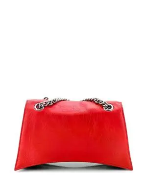 Balenciaga Crush Chain Flap Leather Small Crossbody Bag - Red