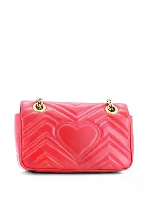 Gucci Matelassé Leather Mini Crossbody Bag - Red
