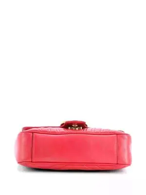 Gucci Matelassé Leather Mini Crossbody Bag - Red