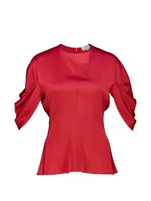 Stella McCartney Draped-sleeve Blouse - Red