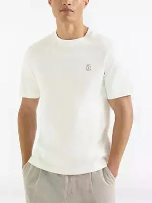 Brunello Cucinelli Cotton Jersey Crew Neck T-shirt With Logo