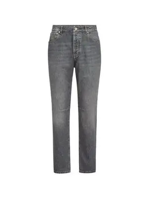 Brunello Cucinelli Leisure-fit Denim Trousers - Grey