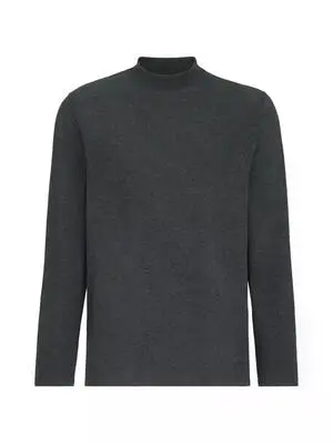 Brunello Cucinelli Long-sleeve Mock-neck T-shirt - Grey