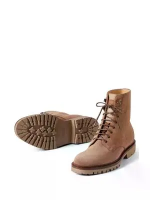 Brunello Cucinelli Lace-up Suede Ankle Boots