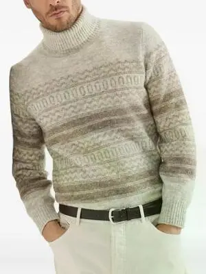 Brunello Cucinelli Jacquard-knit Roll-neck Sweater
