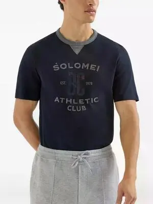Brunello Cucinelli T-shirt With Print - Blue