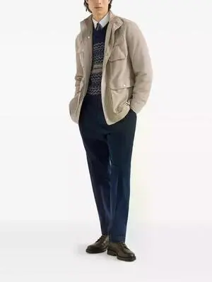 Brunello Cucinelli Nordic-jacquard Alpaca, Cashmere And Wool Sweater - Blue