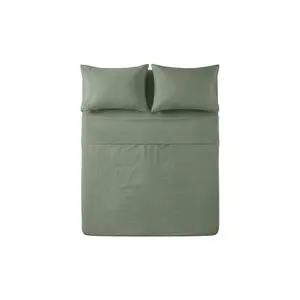 PURE PARIMA Ultra Percale Sheet Set Olive - Green