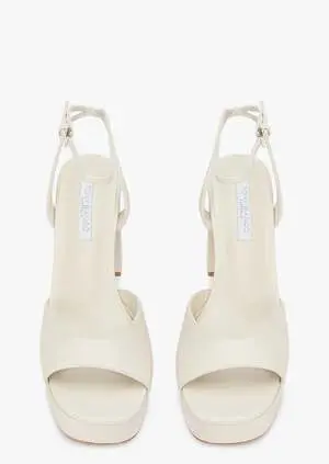 TONY BIANCO Freya Platform Block Heel Sandal - Dove Nappa