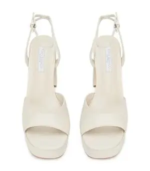 TONY BIANCO Freya Platform Block Heel Sandal - Dove Nappa