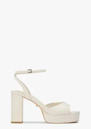 TONY BIANCO Freya Platform Block Heel Sandal - Dove Nappa
