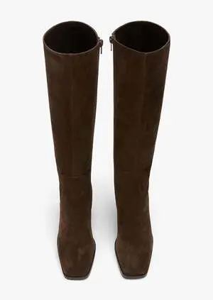 TONY BIANCO Rinetta Suede Zip-up Mid-calf Boots - Espresso Suede