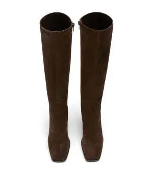 TONY BIANCO Rinetta Suede Zip-up Mid-calf Boots - Espresso Suede