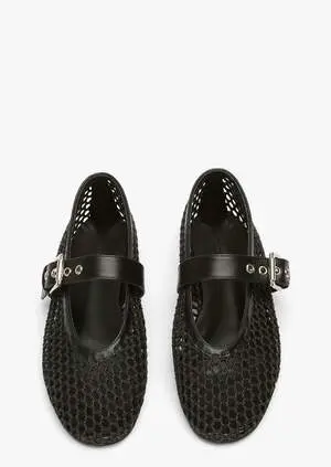 TONY BIANCO Carla Braided Mary Jane Flats - Black Braid