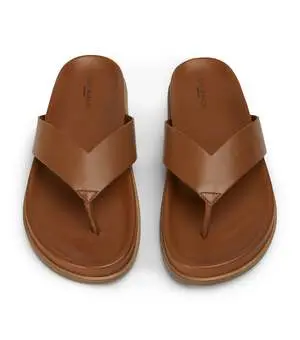 TONY BIANCO Loop Leather Thong Sandals - Tan