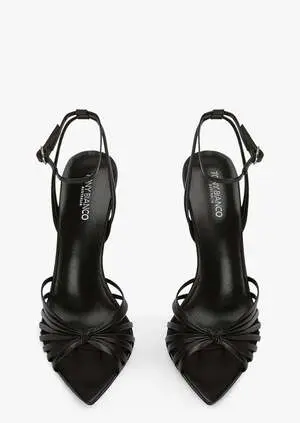 TONY BIANCO Maxos Stiletto Sandal With Strappy Crossover Detail