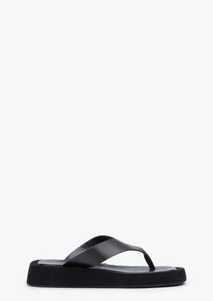 TONY BIANCO Ives Thong Sandals - Black Como