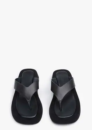 TONY BIANCO Ives Thong Sandals - Black Como