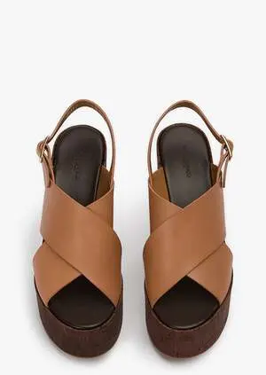 TONY BIANCO Vogue Platform Wedge Sandals - Tan Como