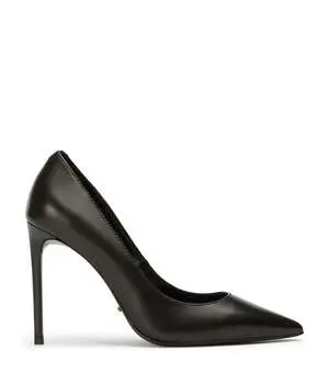 TONY BIANCO Anja Black Leather Stiletto Heel Pumps - Black Como