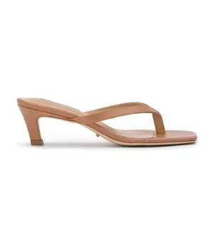 TONY BIANCO Topaz Leather Mule With Kitten Heel - Tan Como