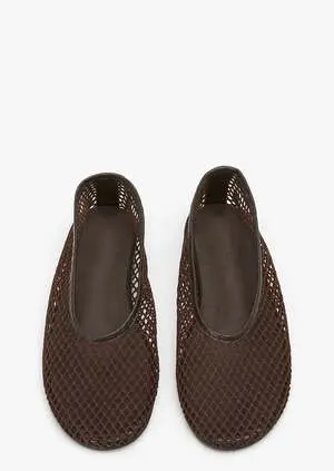 TONY BIANCO Mazey Mesh Ballet Flats - Choc Mesh