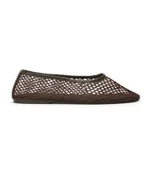 TONY BIANCO Mazey Mesh Ballet Flats - Choc Mesh