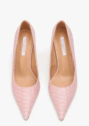 TONY BIANCO Niki Stiletto Heel Pumps - Pink Python