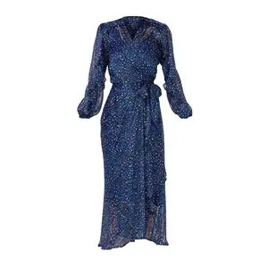 SACHA DRAKE Shona Midi Wrap Dress - Blue