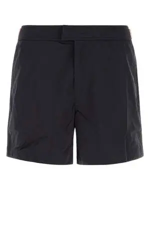 Zegna Navy Nylon Swimming Shorts - Blue