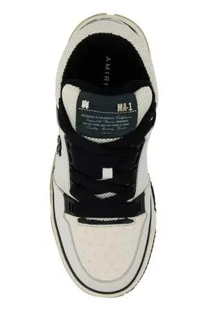 Amiri Two-tone Mesh And Leather Ma-1 Sneakers - White