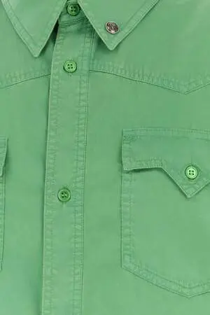 Versace Grass Cotton Shirt - Green