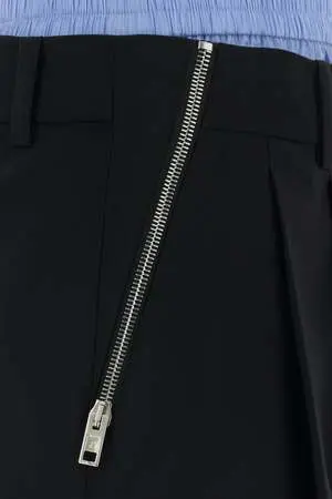 Alexander Wang Twill Pant-skirt With Poplin Inserts