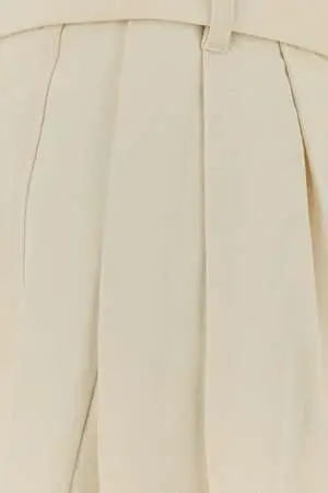 Co Ivory Jersey Pants With Detachable Belt