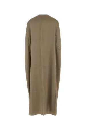 Co Cappuccino Silk Satin Dress With Peculiar Sleeves