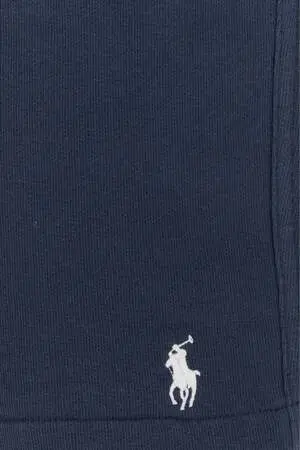 Polo Ralph Lauren Navy Cotton Blend Bermuda Shorts With Embroidered Logo
