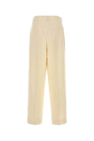 BODE Wide-leg Cream Viscose Blend Pants