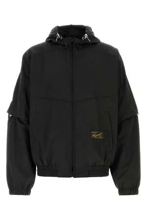 WOOYOUNGMI Nylon Hooded Windbreaker With Embroidered Logo
