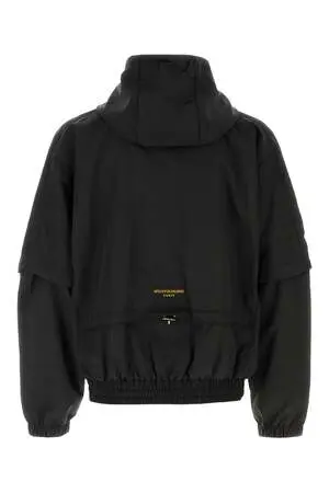 WOOYOUNGMI Nylon Hooded Windbreaker With Embroidered Logo
