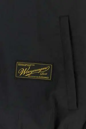 WOOYOUNGMI Nylon Hooded Windbreaker With Embroidered Logo