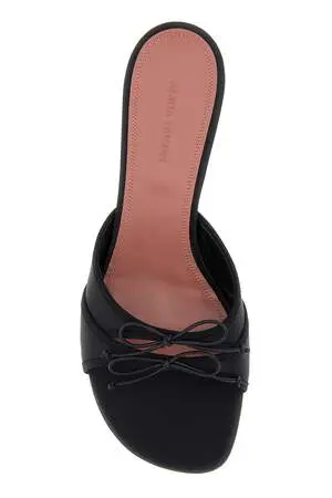 Amina Muaddi Satin Eleonora Mules - Black
