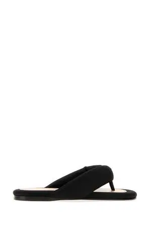 Carven Satin Thong Slippers