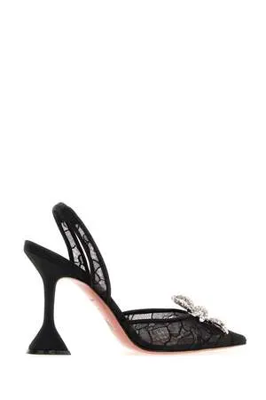 Amina Muaddi Lace Rosie Pumps