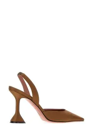 Amina Muaddi Satin Sling Pumps