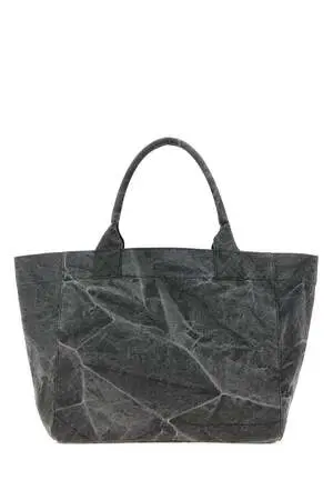 GANNI Canvas Shopping Bag With Fairy Print - Grey
