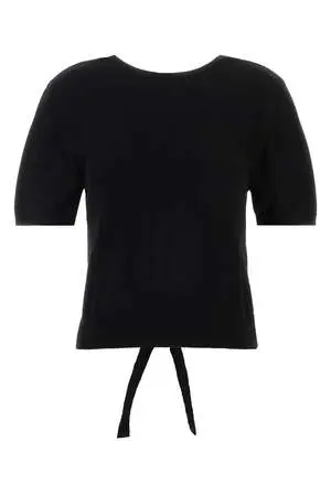 GANNI Cotton Top With Back Tie Detail