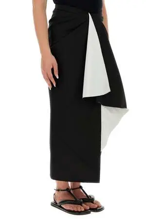 Givenchy Wool Blend Flounce Skirt - Black