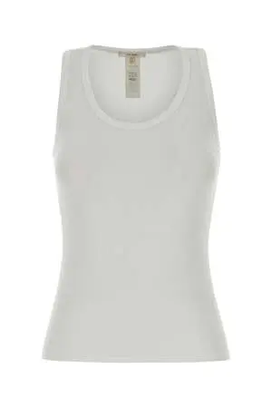THE ROW Ribbed Cotton Tank Top - White